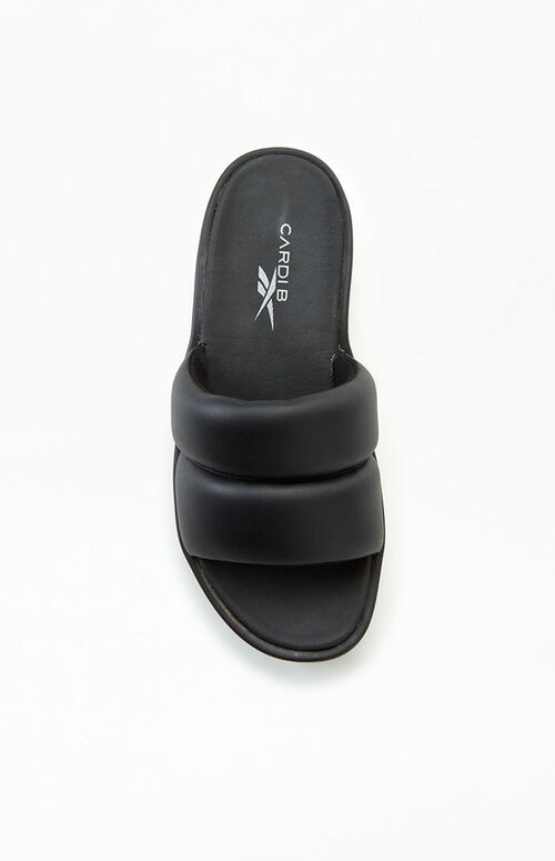 Reebok Women's Black Cardi B Slide Sandals | PacSun