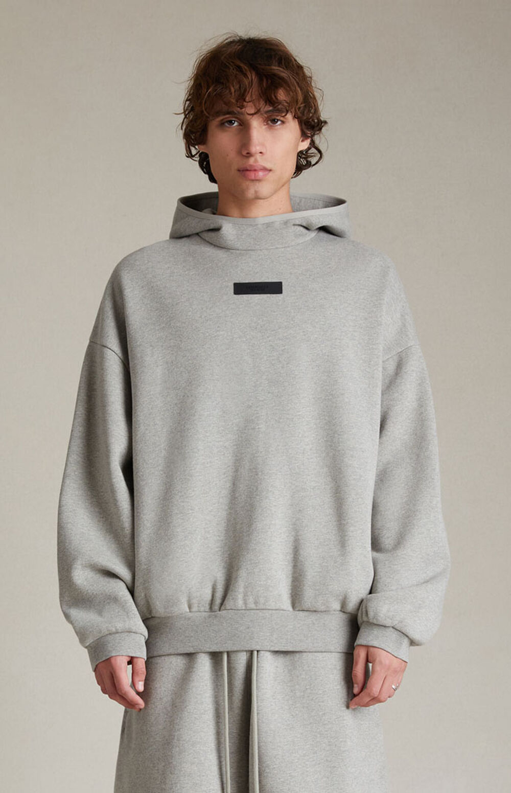 Fear of God Essentials Dark Heather Oatmeal Hoodie | PacSun