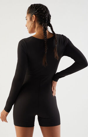 PAC 1980 PAC WHISPER Black Active Misty Short Onesie | PacSun