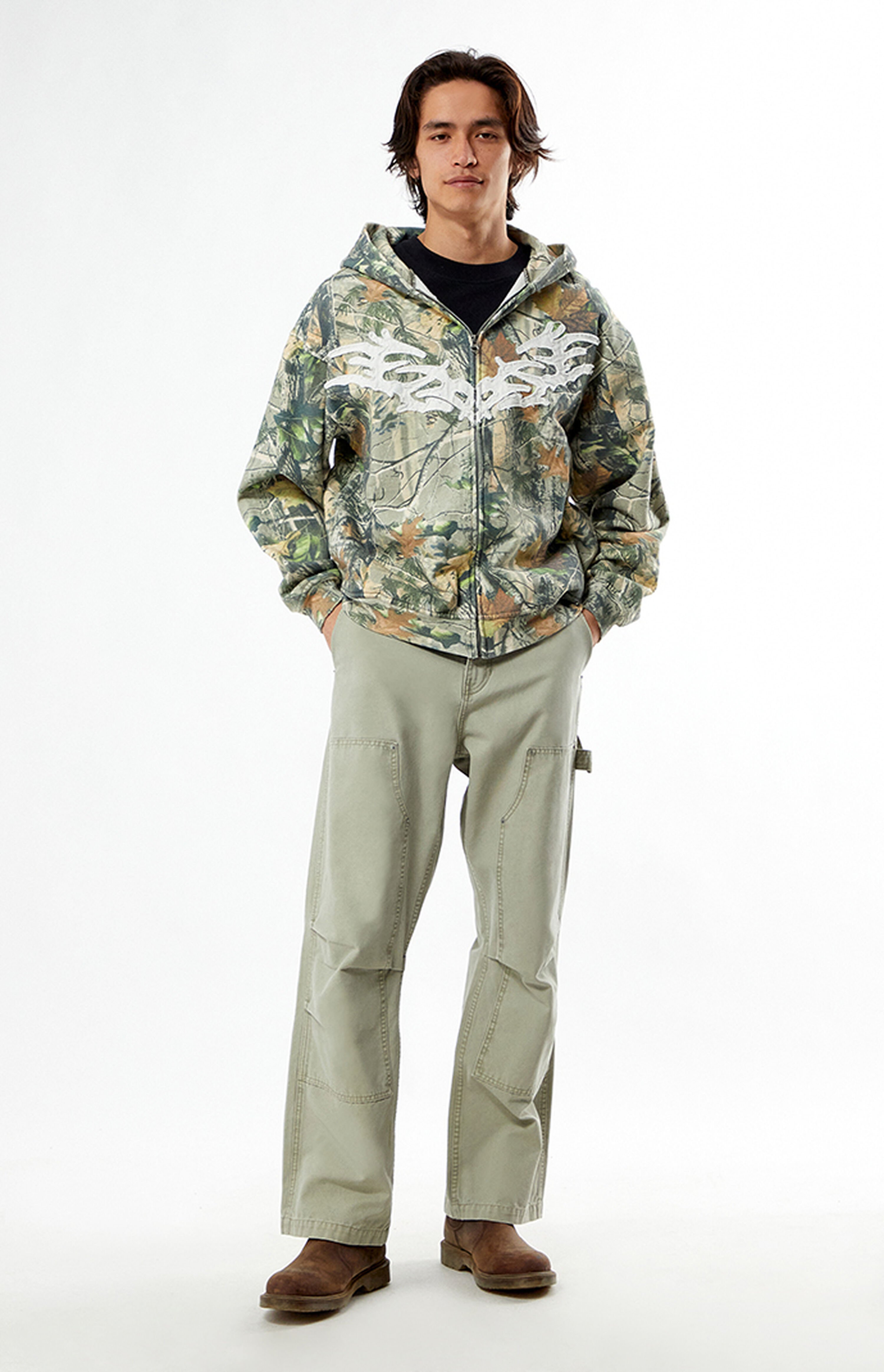 Pacsun Camo Chaos Full Zip Hoodie | PacSun