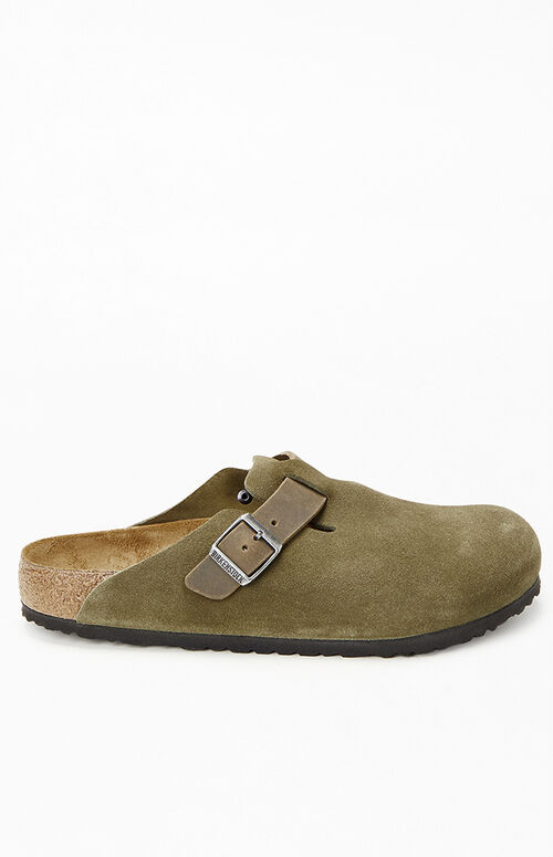 Birkenstock Boston Mixed Leather Clog Thyme | Pacsun