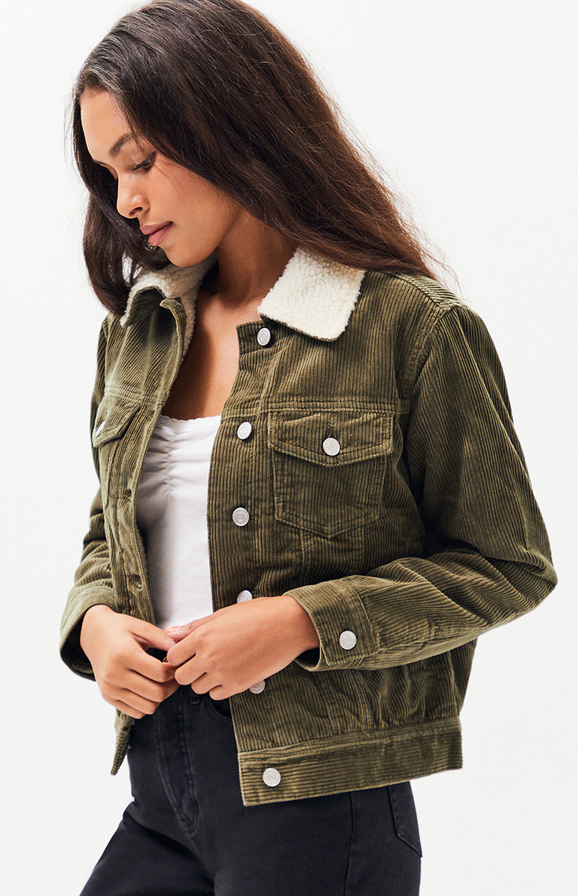 PacSun Sherpa Corduroy Trucker Jacket | PacSun