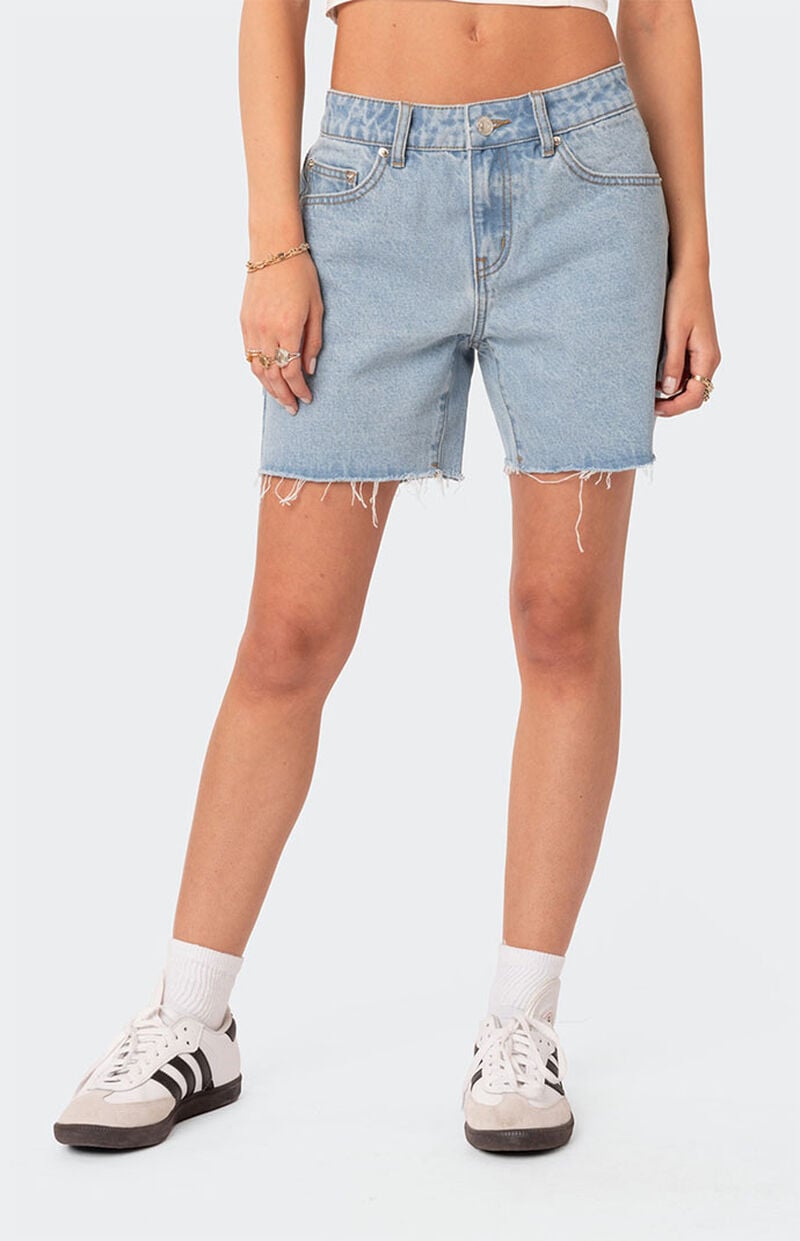 Edikted Tomboy Low Rise Denim Shorts | PacSun