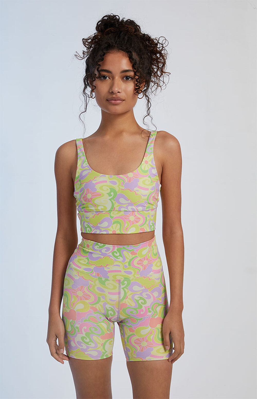Beach Riot Psychedelic Sunshine Leah Crop Top | Pacsun