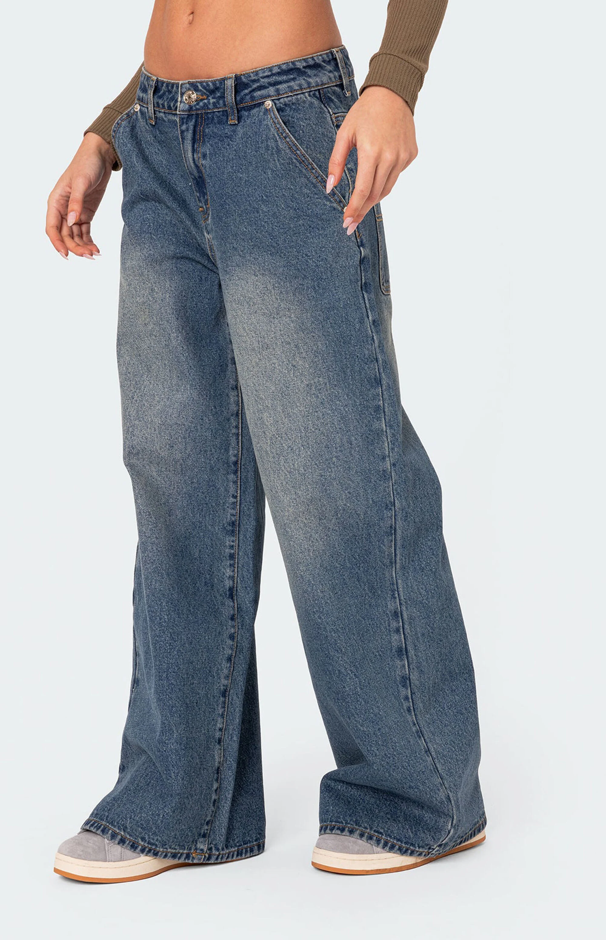 Edikted Super Baggy Wide Leg Jeans | Pacsun