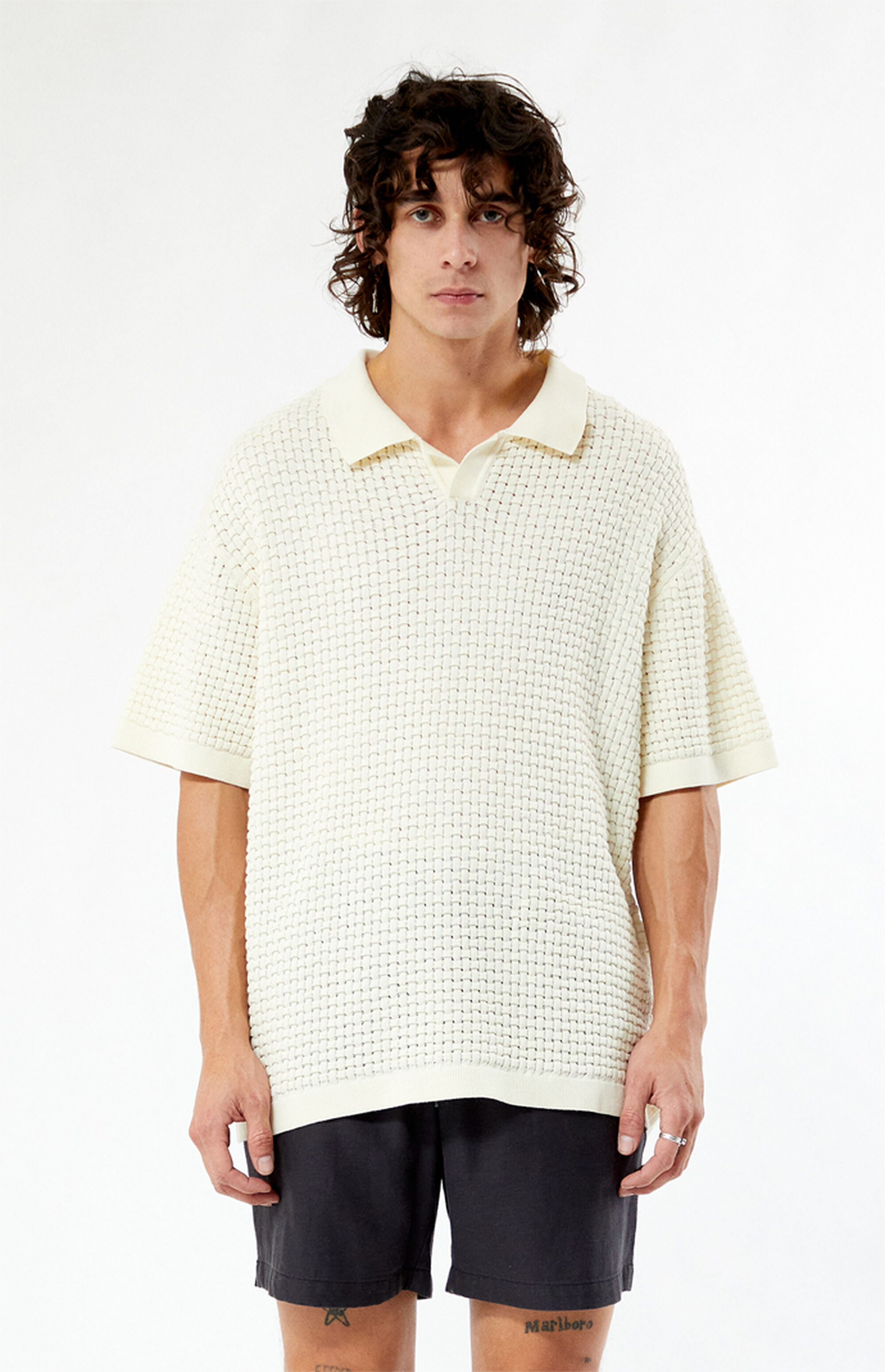 Pacsun Open Knit Polo Shirt | Pacsun