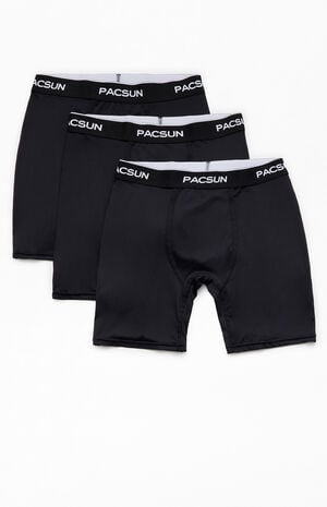 Pacsun 3 Pack Black Solid Boxer Briefs | PacSun