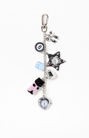 LA Hearts Mixed Heart Watch Bag Charm Keychain | PacSun