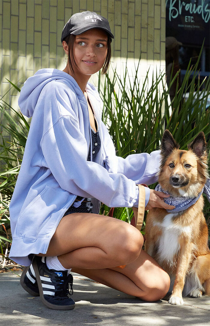 John Galt Light Blue Full Zip Hoodie | PacSun