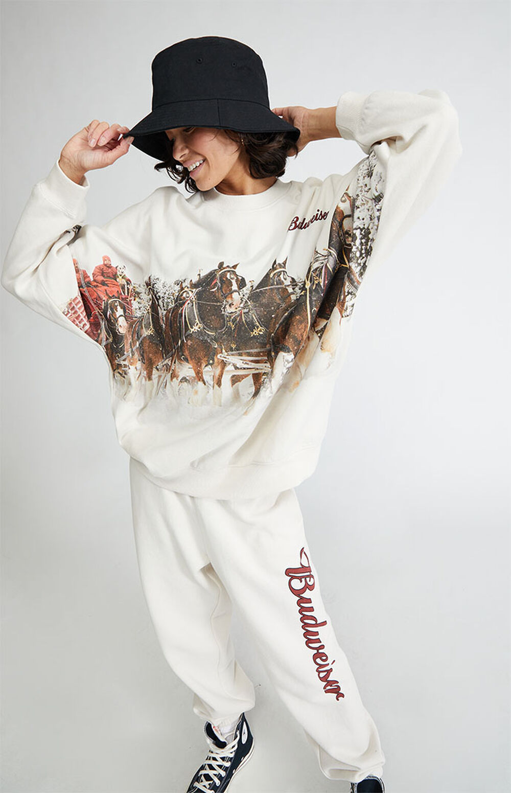 Budweiser Wonderland Crew Neck Sweatshirt | PacSun
