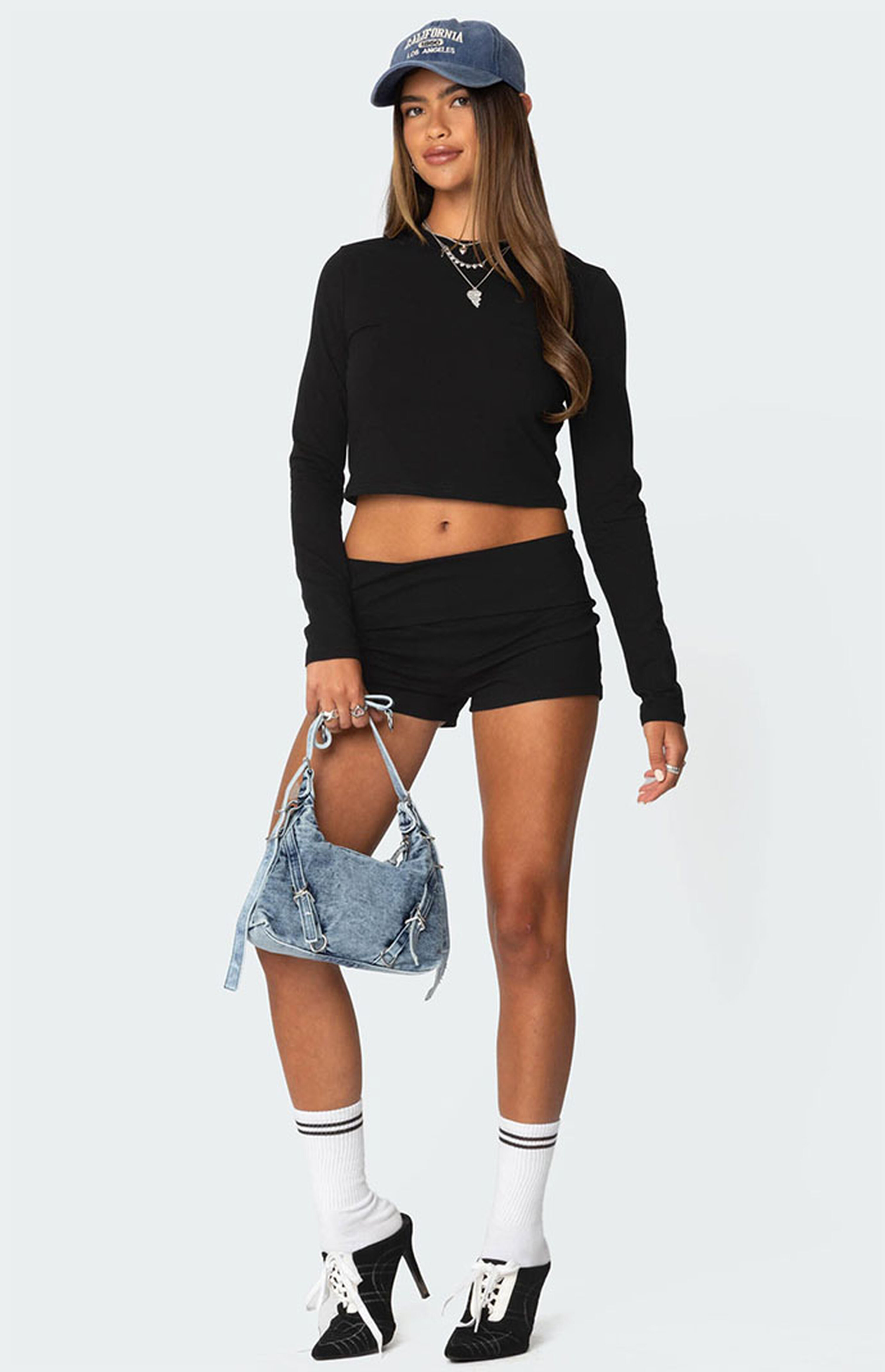 Edikted Meg Fold Over Shorts | Pacsun