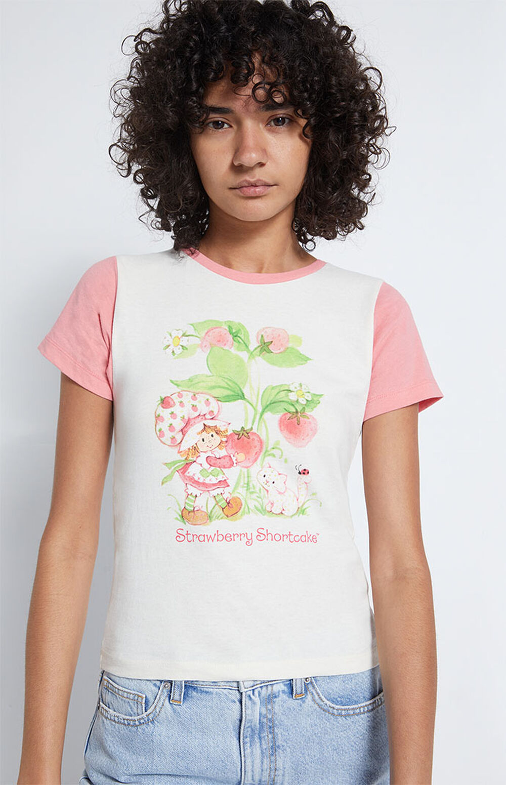 Strawberry Shortcake Strawberry Shortcake Cats & Plants Ringer T-Shirt ...