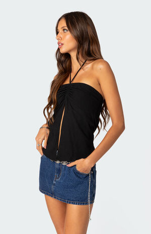 Edikted Gathered Split Front Top | PacSun
