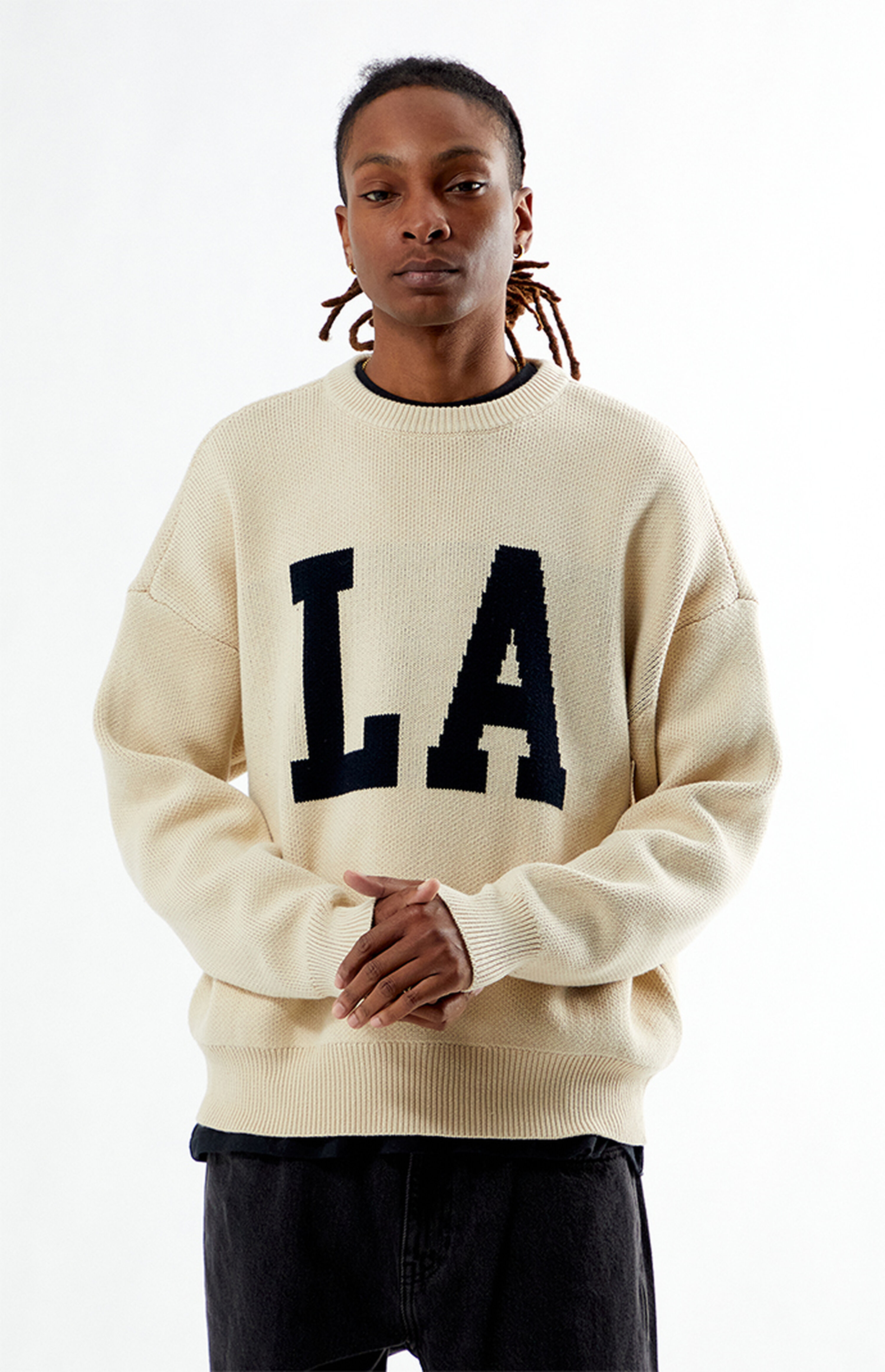 Pacsun Cream Los Angeles Crew Neck Sweater | PacSun
