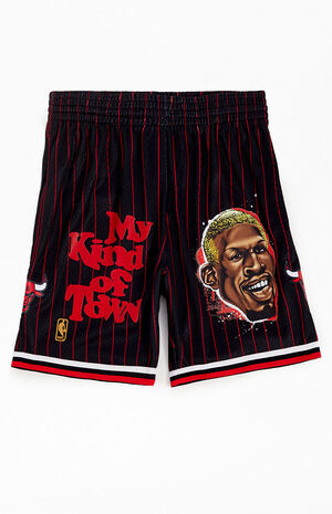 Mitchell & Ness Chicago Bulls Dennis Rodman My Kind of Town Shorts | PacSun