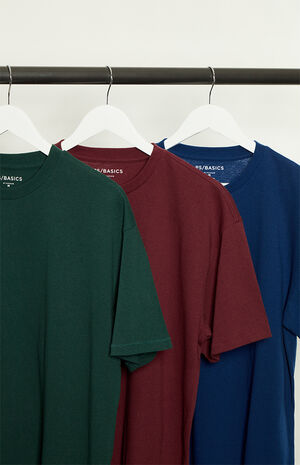 PS Basics 3 Pack Reece Regular T-Shirts | PacSun
