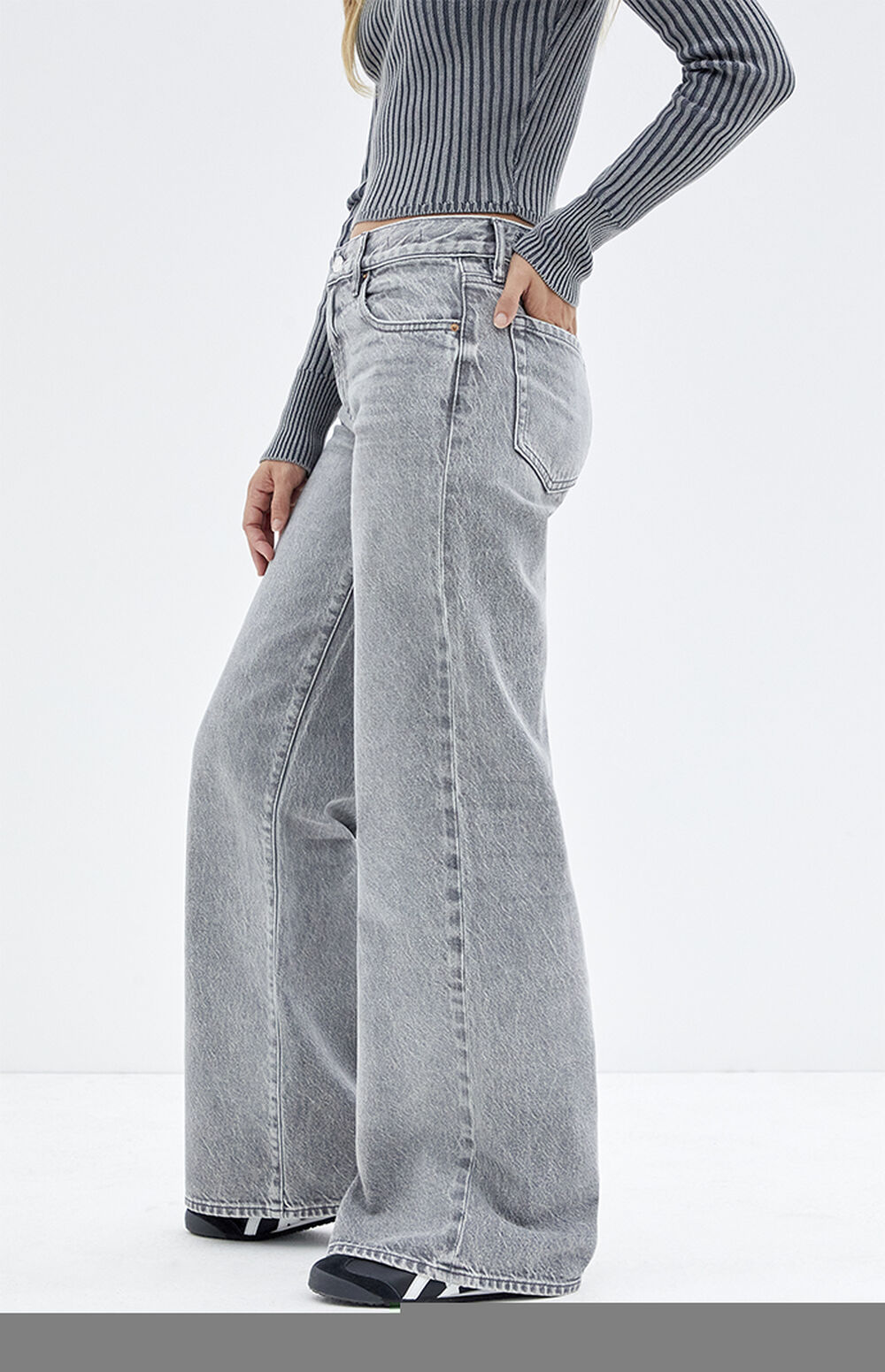 Pacsun Lena Gray Low Rise Super Baggy Jeans | PacSun