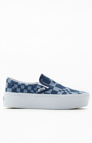 Vans Multi Checkerboard Classic Slip-On Stackform Sneakers | PacSun