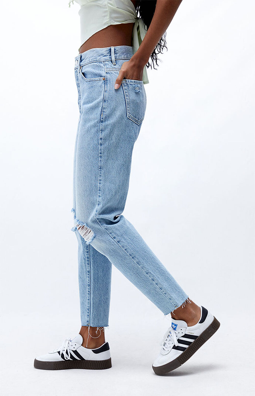 Pacsun Light Blue Ultra High Waisted Slim Fit Jeans | Pacsun