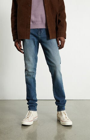 PacSun Dark Indigo Stacked Skinny Jeans | PacSun