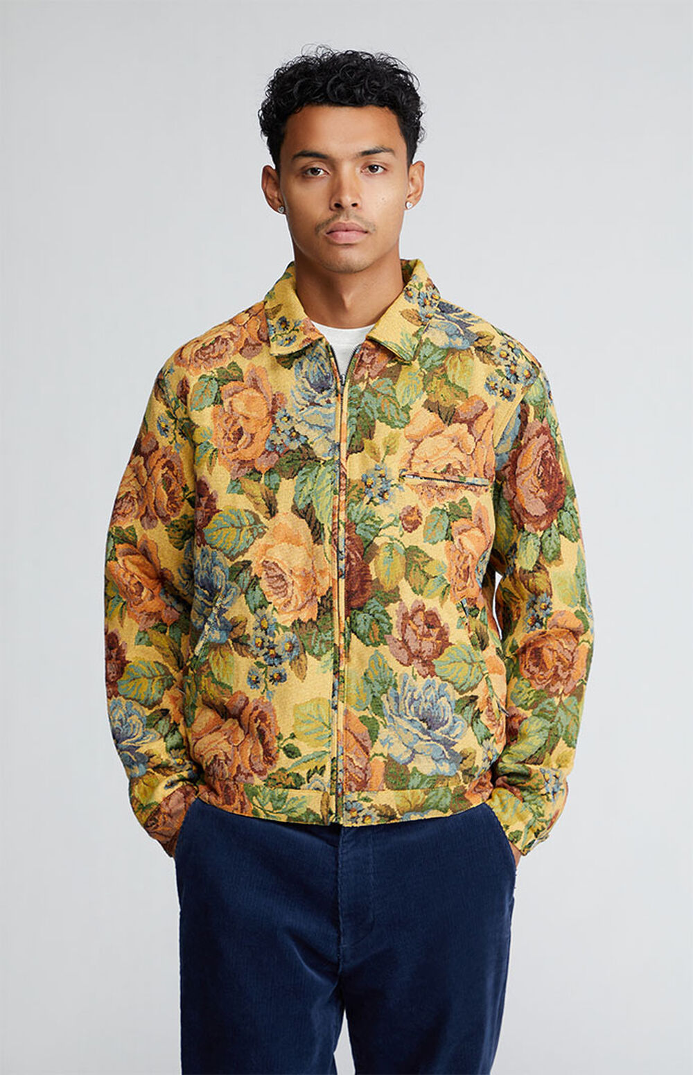 Pacsun Jacquard Floral Gas Jacket | PacSun