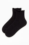 John Galt Black Ruffle Ankle Socks | PacSun