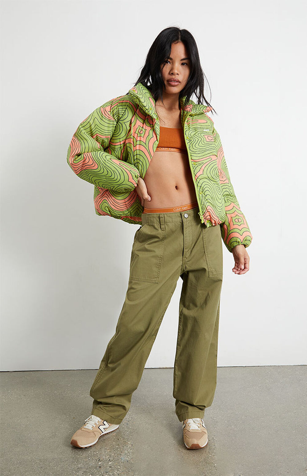 Obey Wavy Amber Puffer Jacket | PacSun