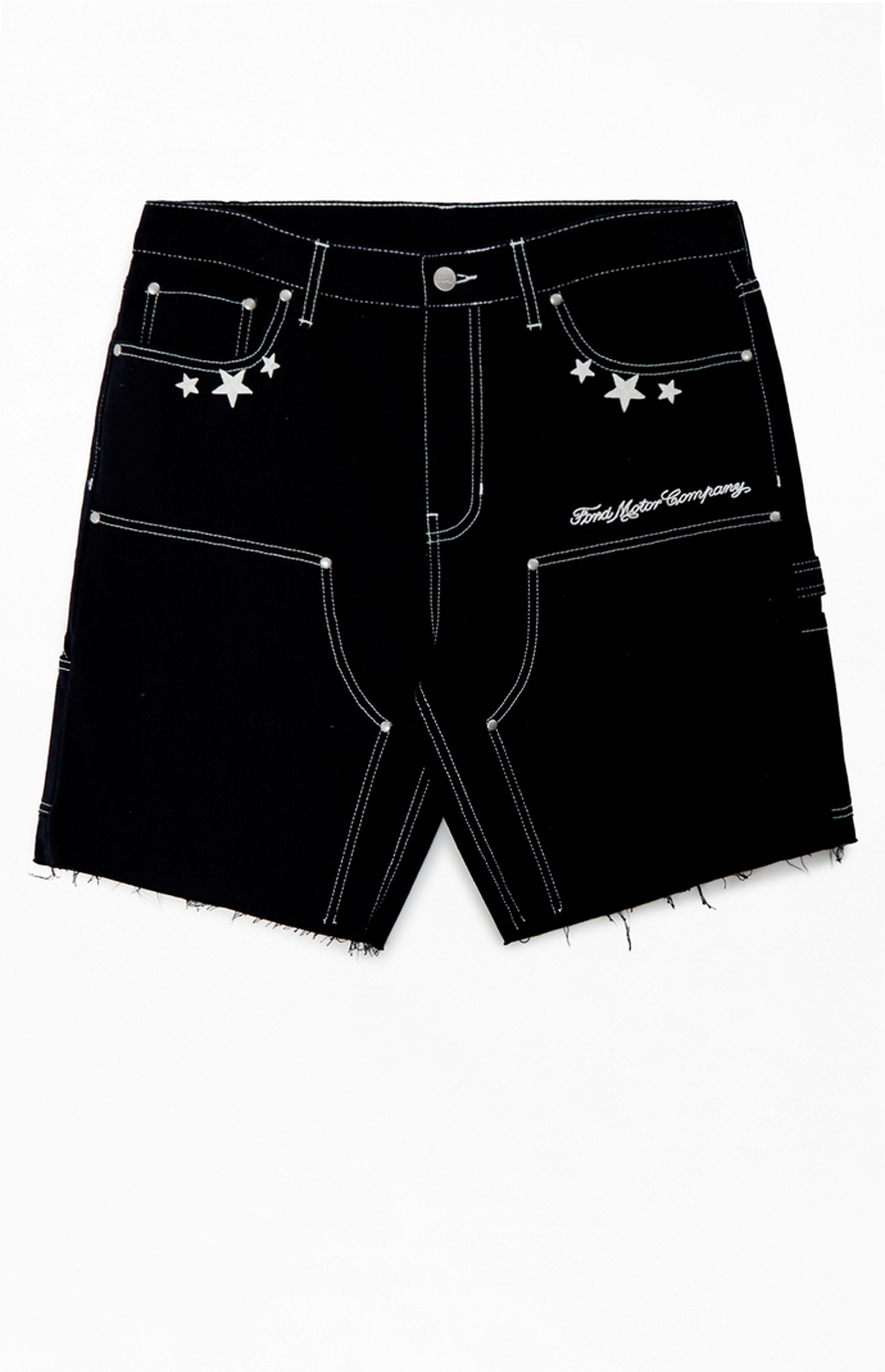 FORD Star Knee Panels Baggy Denim Shorts | Pacsun