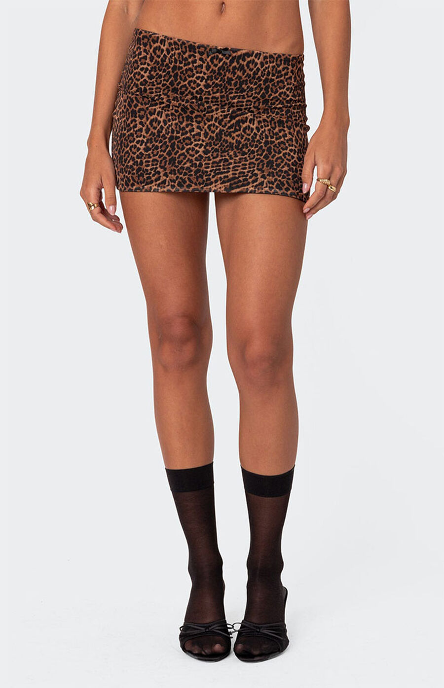 Edikted Edin Leopard Print Mesh Mini Skirt | PacSun