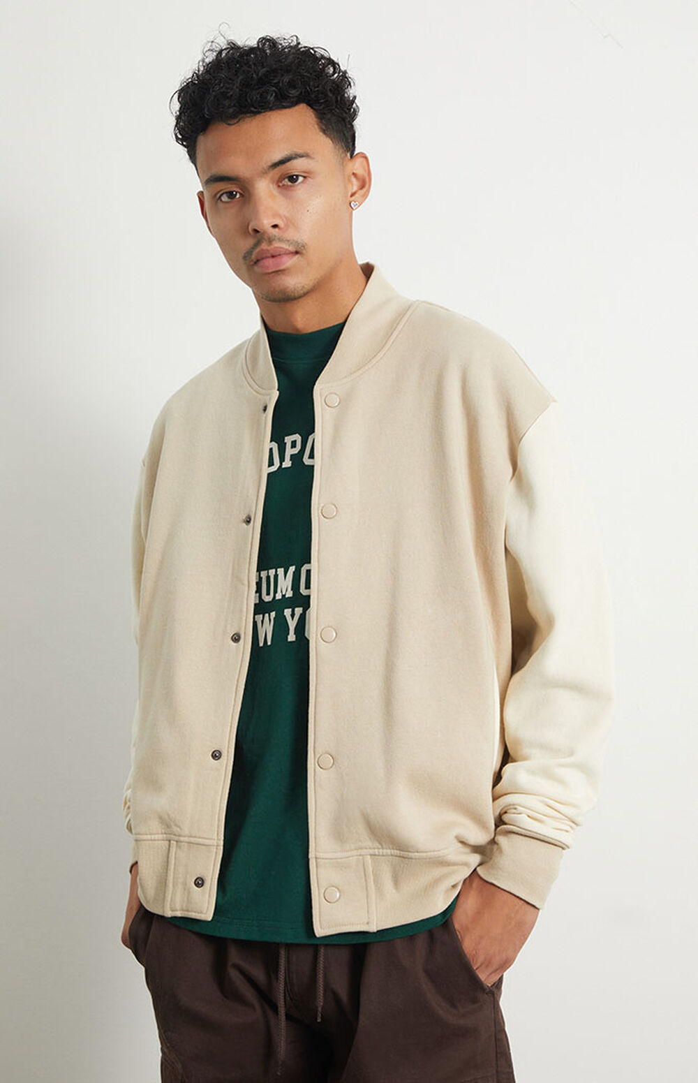 Pacsun Fleece Varsity Jacket | PacSun
