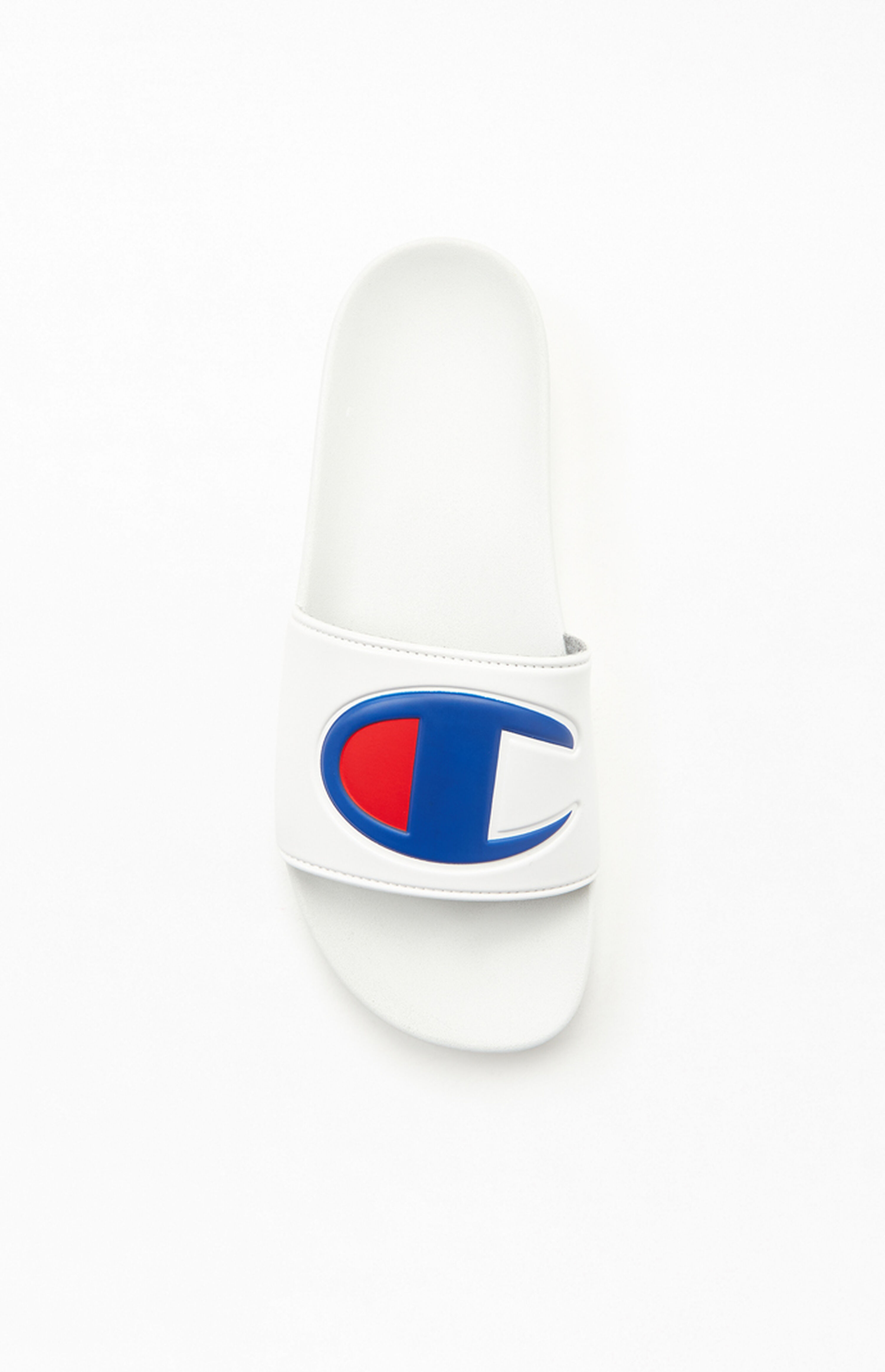 Champion White IPO Slide Sandals | Pacsun