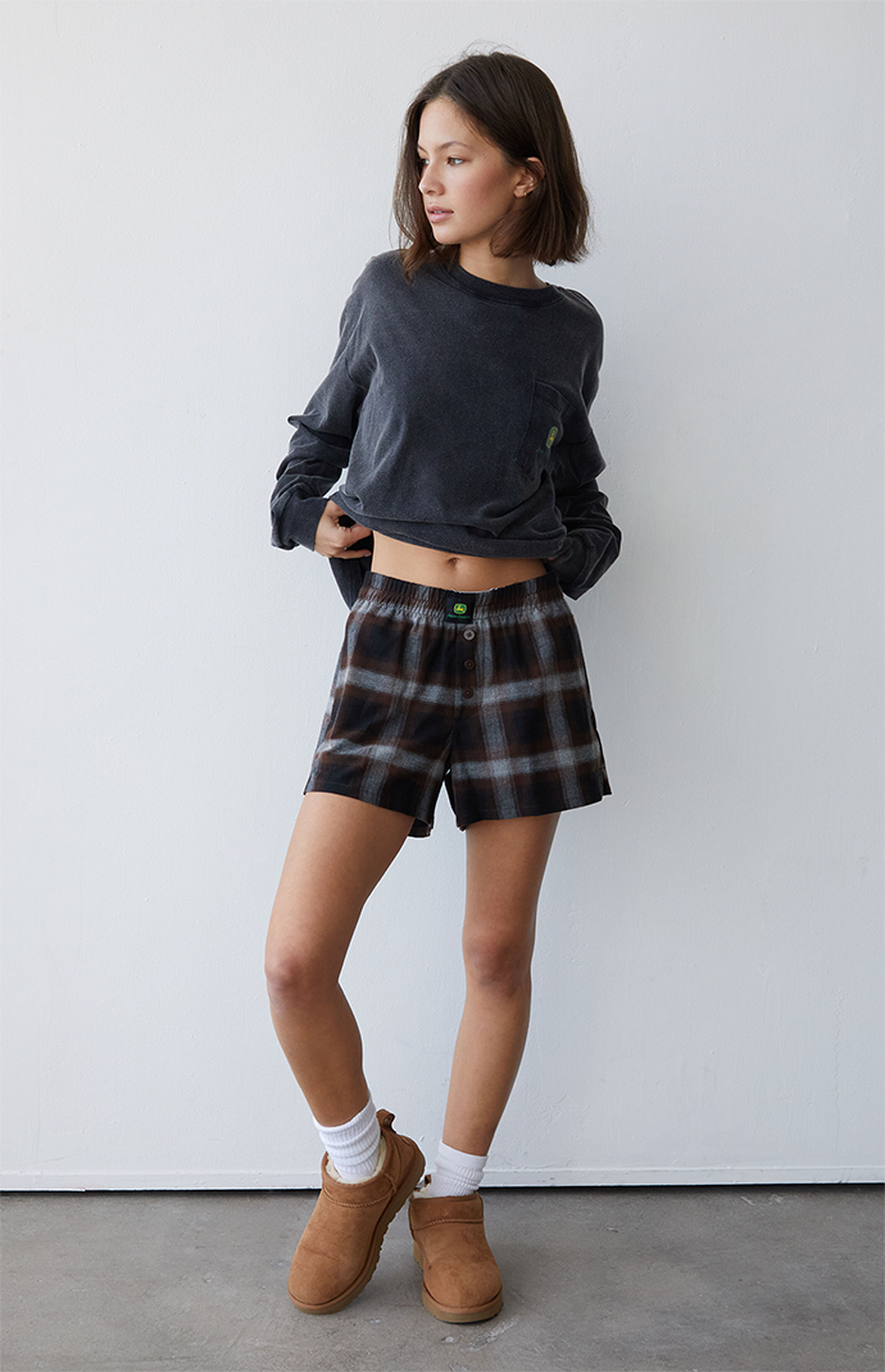 JOHN DEERE Plaid Low Rise Boxer Shorts | PacSun