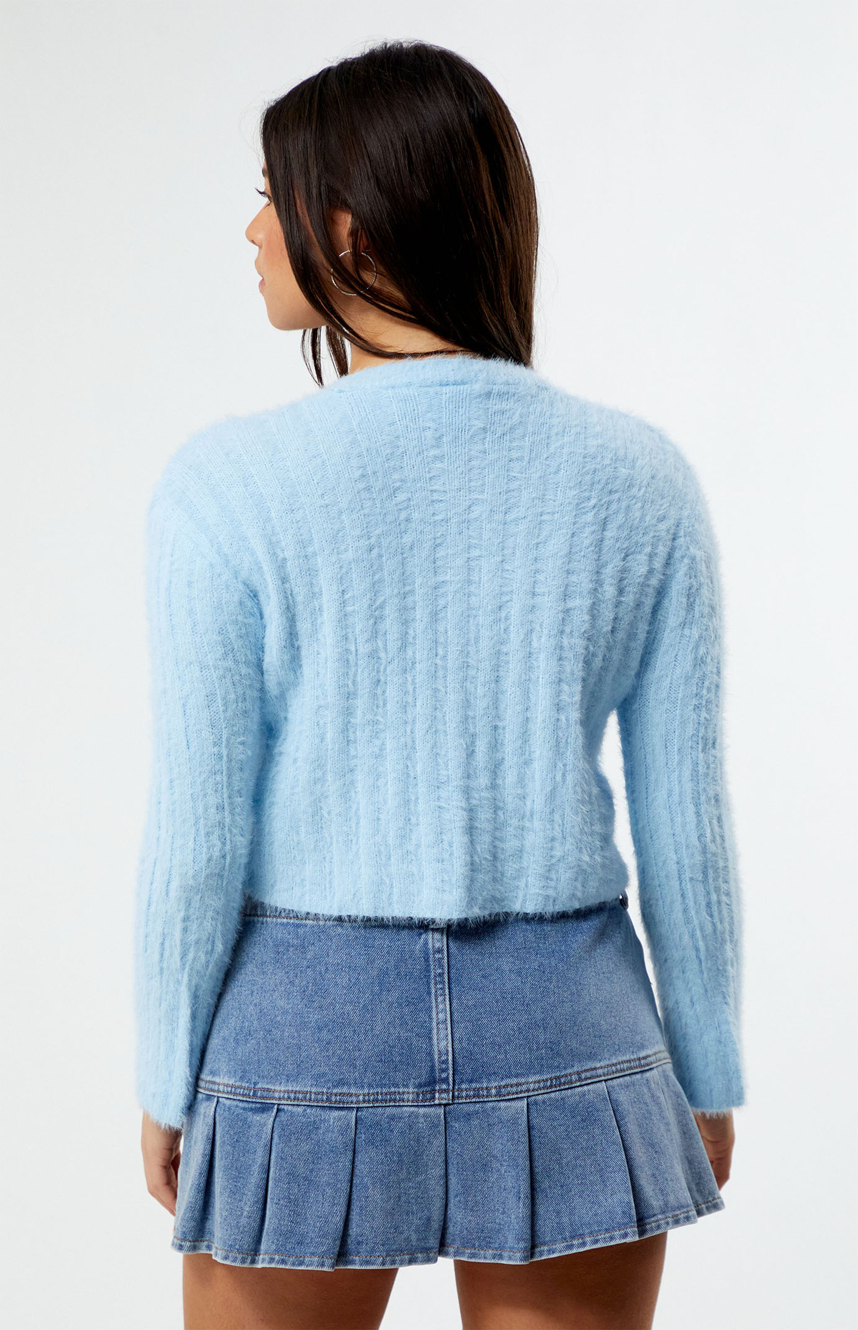 Daisy Street Fluffy Knit Cropped Cardigan | Pacsun