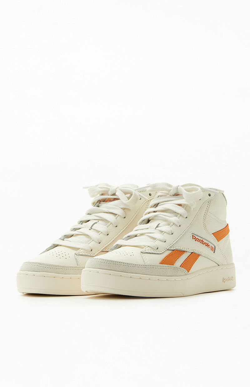 Reebok Women's Orange Club C High Top Sneakers | PacSun