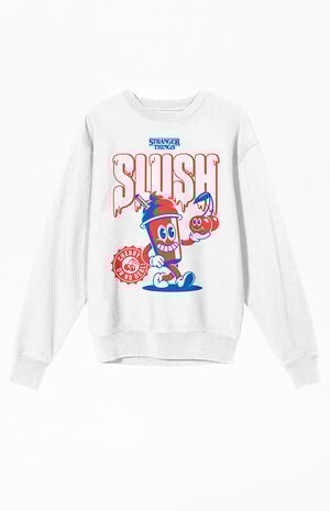 Stranger Things Red and Blue Slush Crew Neck Sweatshirt | PacSun
