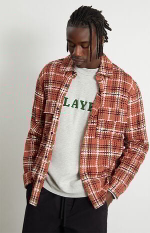 Pacsun Red Textured Shacket | PacSun