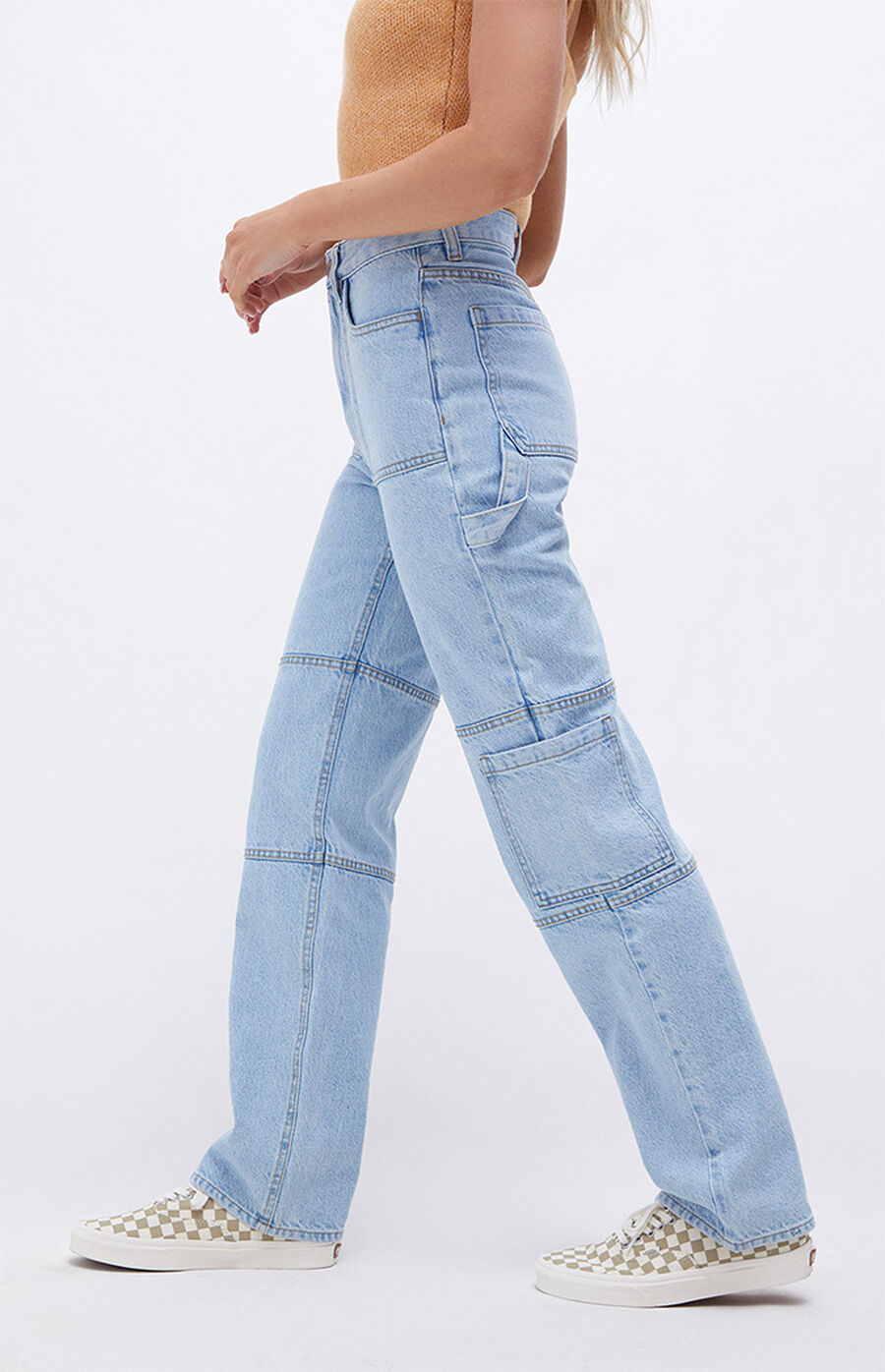 Pacsun Light Blue Utility Boyfriend Pants | PacSun