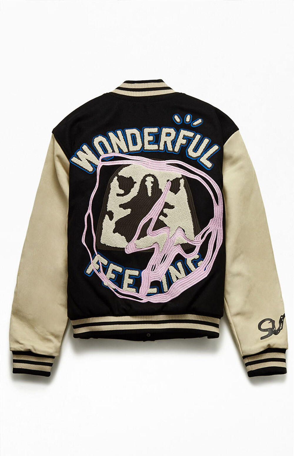 Travis Scott x Fragment Manifest Letterman Jacket | PacSun