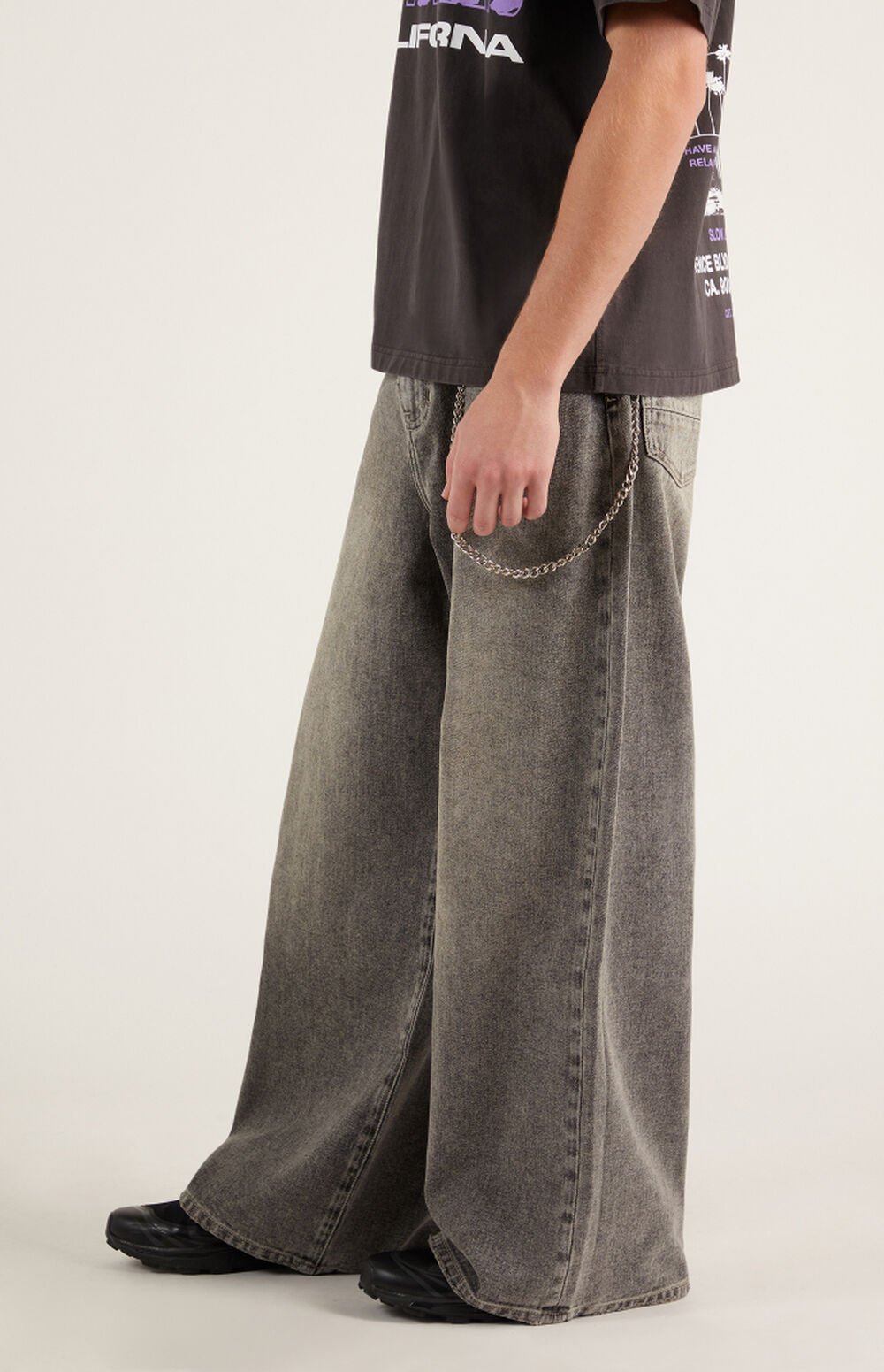 Pacsun Ryder Chain Ultra Baggy Jeans Gray | PacSun