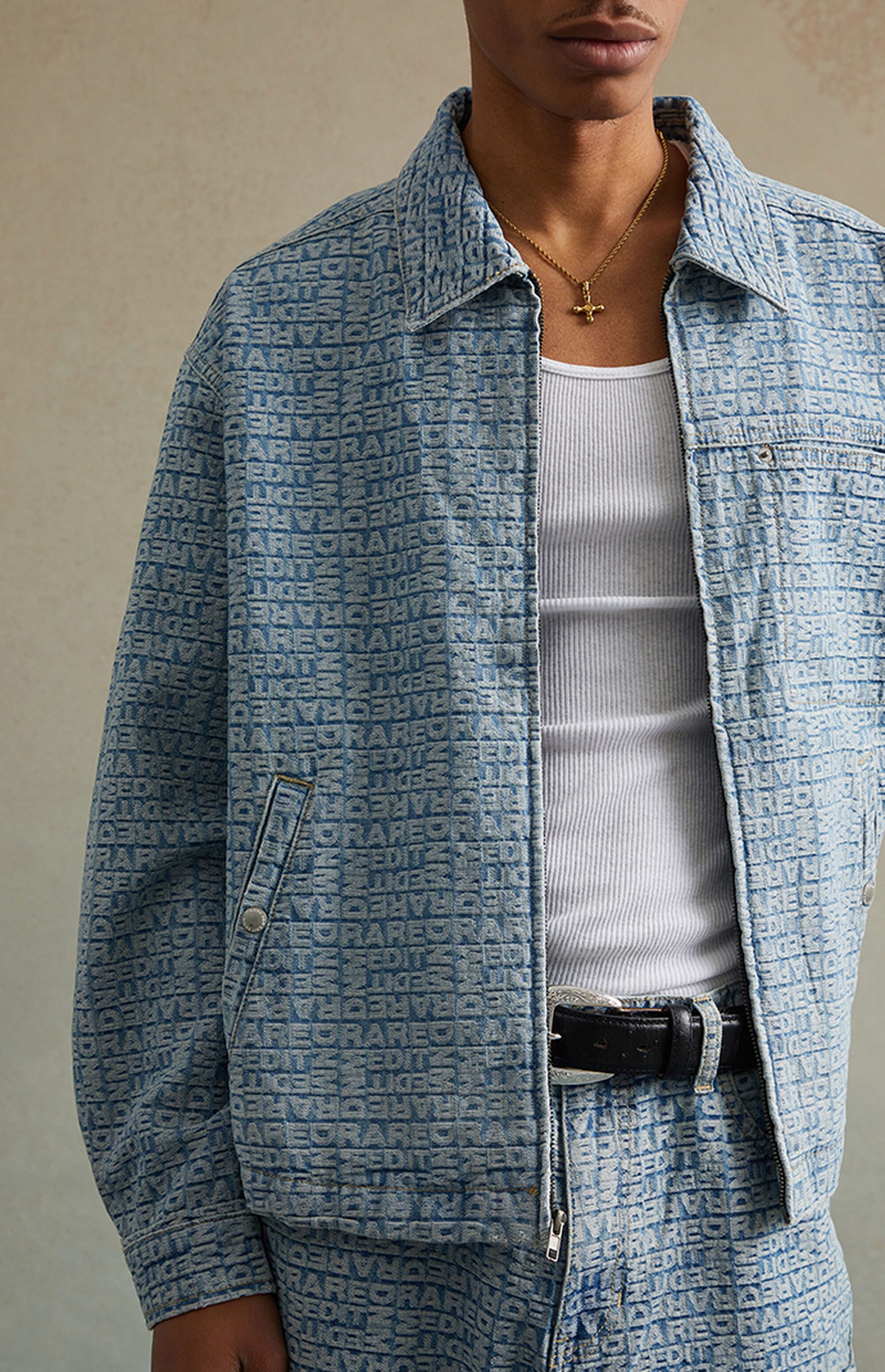 RARE DNM EDIT Jacquard Denim Gas Jacket | PacSun