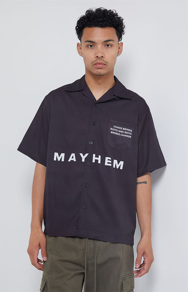 Pacsun Cropped Mayhem Button Down Shirt | Pacsun