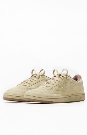 Reebok Beige Club C 85 Smooth Suede Shoes | PacSun