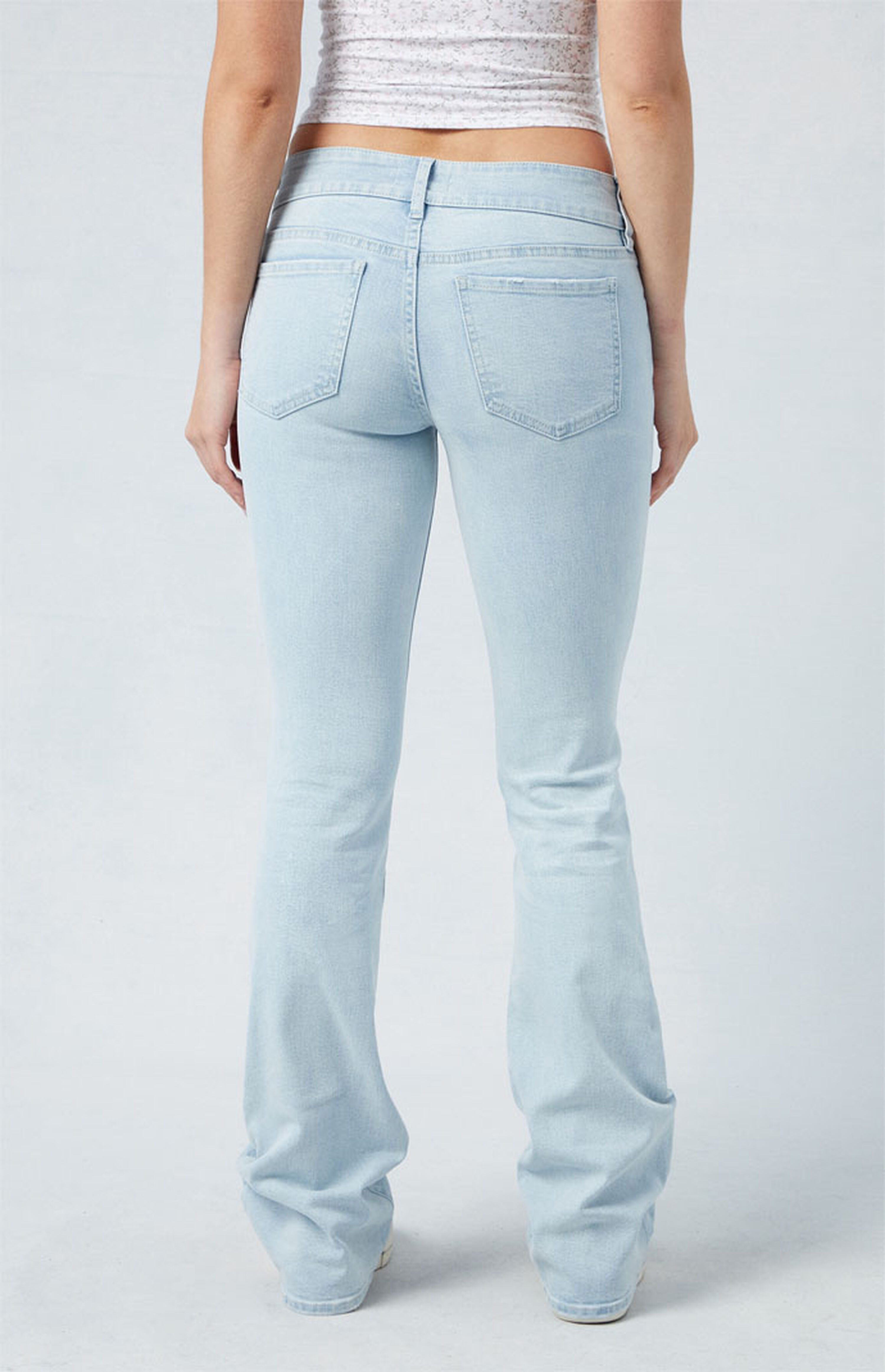 Pacsun Stretch Light Indigo Low Rise Bootcut Jeans | PacSun