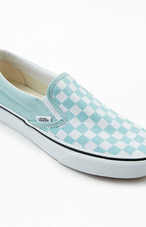 Vans Blue Checkerboard Slip On Shoes | PacSun