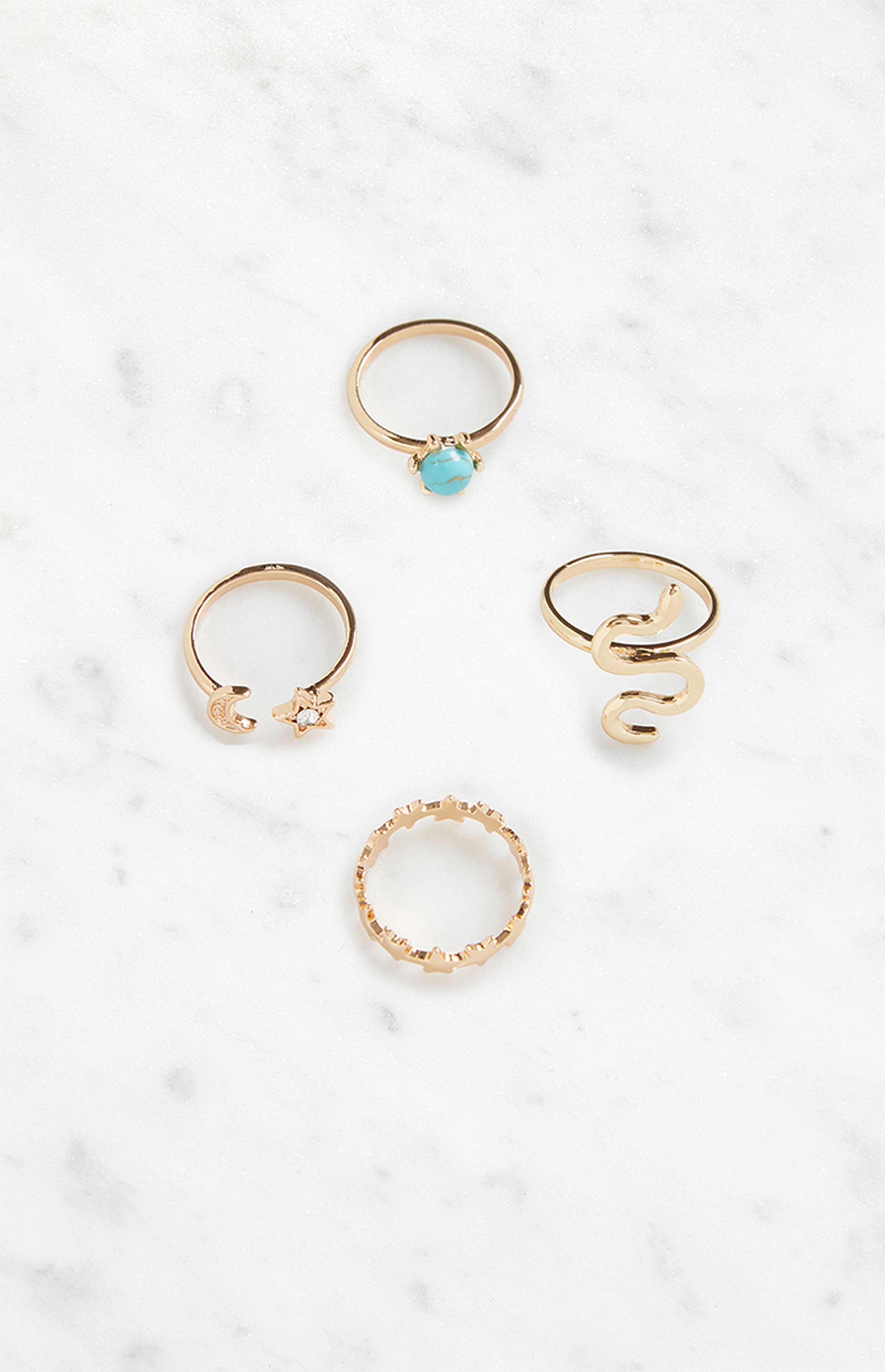 LA Hearts Snake Ring Pack | PacSun