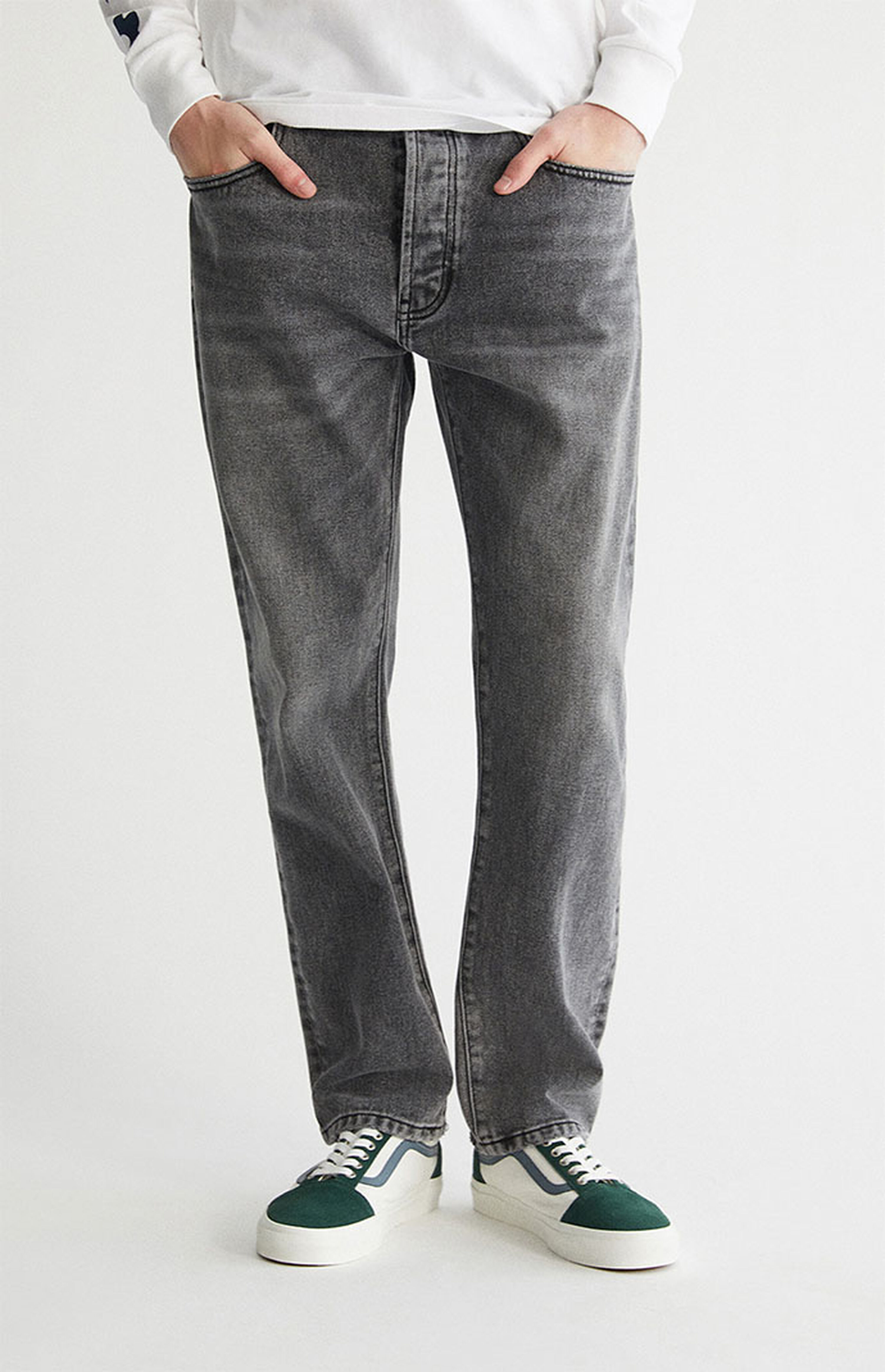 Pacsun Washed Black Straight Jeans | PacSun