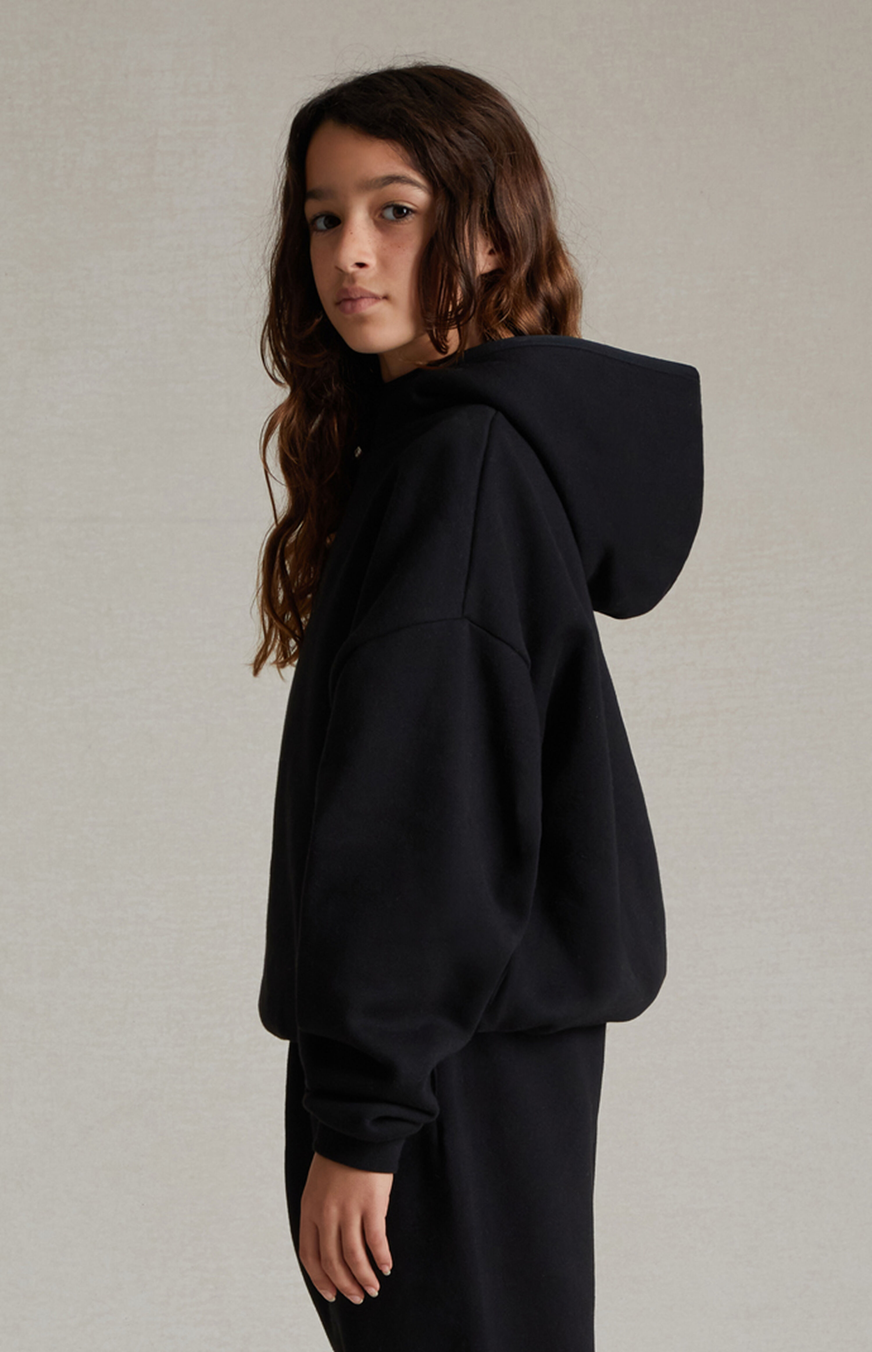 Kids Fear of God Essentials Jet Black Hoodie | Pacsun