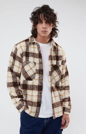 Pacsun Tommy Neutral Plaid Classic Shacket | PacSun