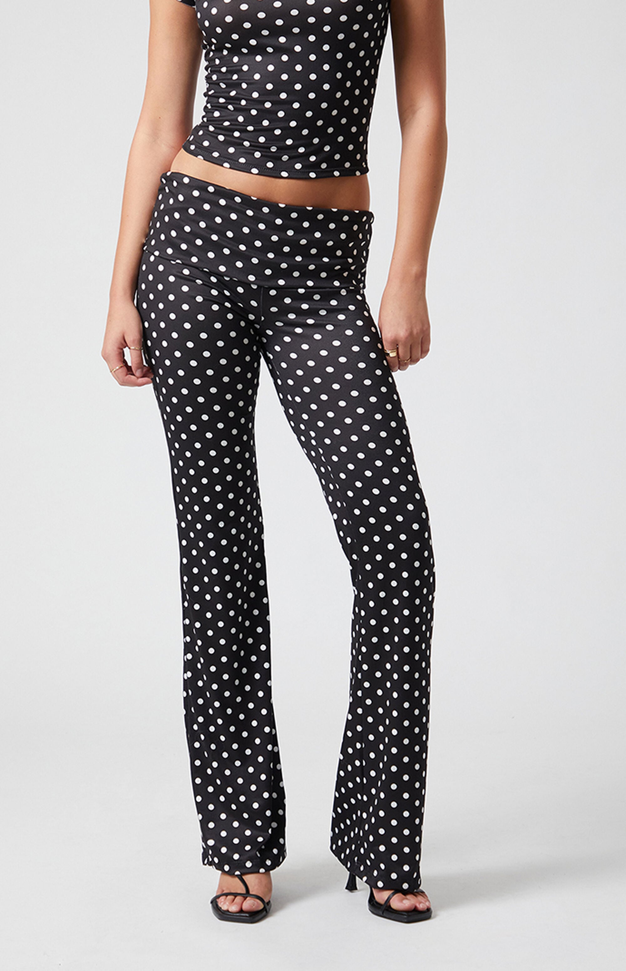 Beverly and Beck Polka Dot Flare Pants | Pacsun