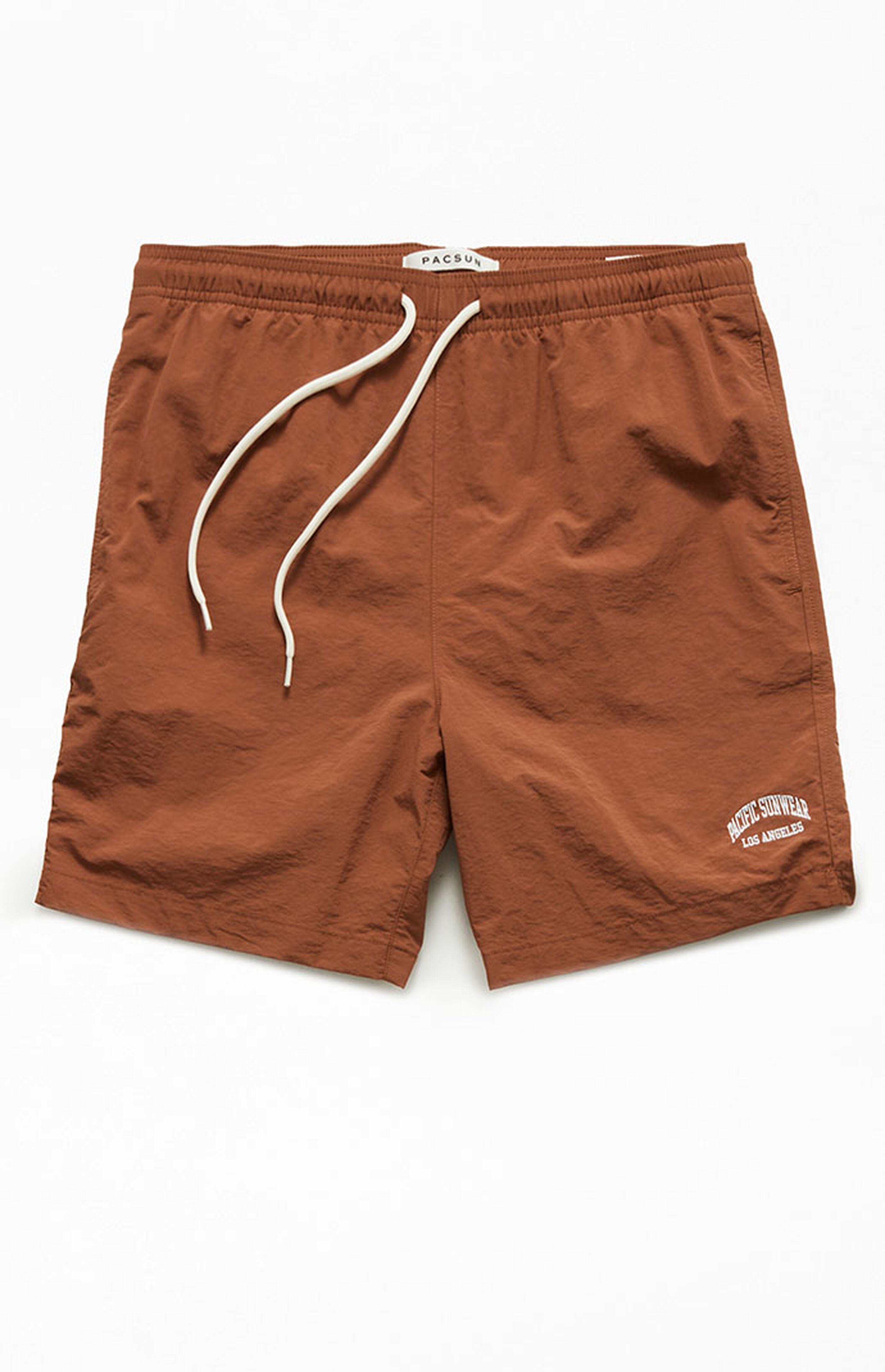 Pacsun Collegiate Solid 17 Swim Trunks Pacsun